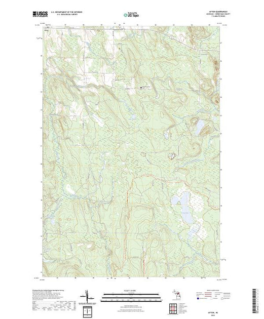 US Topo 7.5-minute map for Afton MI – American Map Store