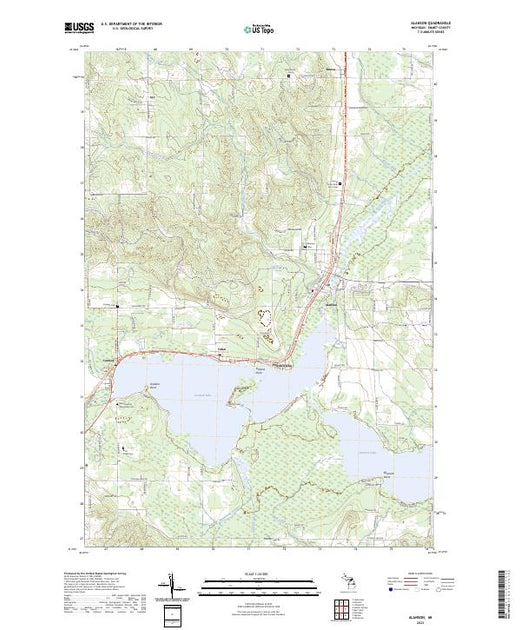 US Topo 7.5-minute map for Alanson MI – American Map Store