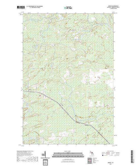 US Topo 7.5-minute map for Arnold MI – American Map Store