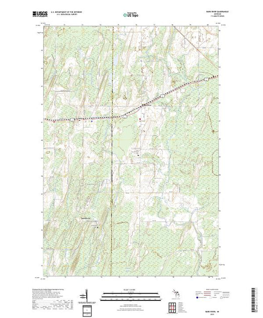 US Topo 7.5-minute map for Bark River MI – American Map Store