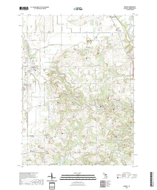 US Topo 7.5-minute map for Baroda MI – American Map Store