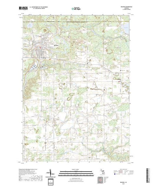 US Topo 7.5-minute map for Belding MI – American Map Store