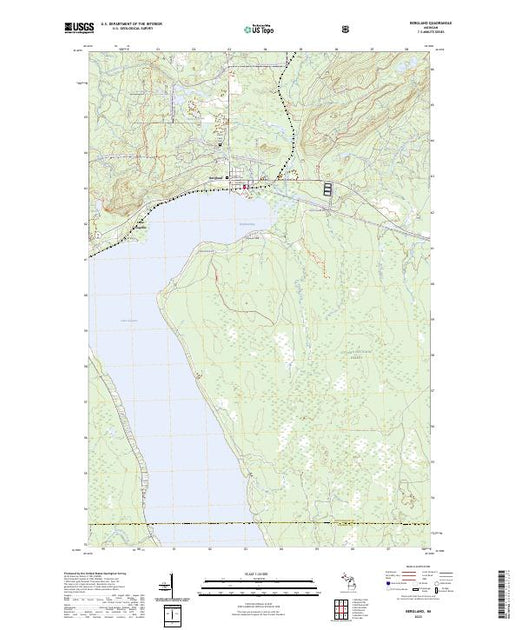 US Topo 7.5-minute map for Bergland MI – American Map Store