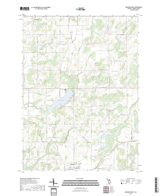 US Topo 7.5-minute map for Bronson North MI – American Map Store