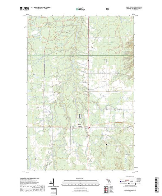 US Topo 7.5-minute map for Bruce Crossing MI – American Map Store