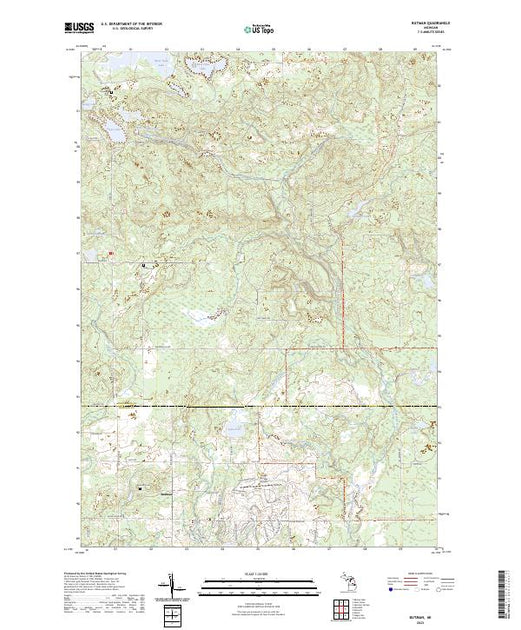 US Topo 7.5-minute map for Butman MI – American Map Store