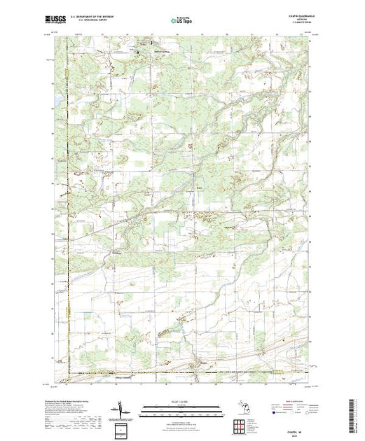 US Topo 7.5-minute map for Chapin MI – American Map Store