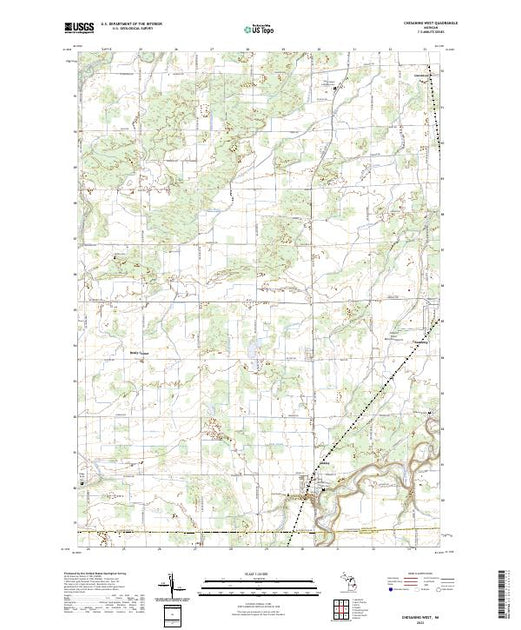 US Topo 7.5-minute map for Chesaning West MI – American Map Store