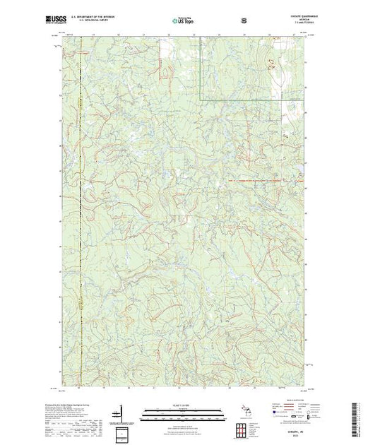 US Topo 7.5-minute map for Choate MI – American Map Store