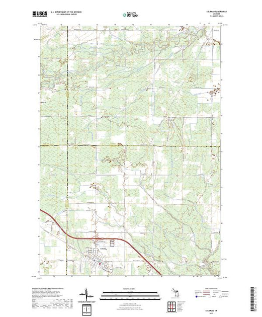 US Topo 7.5-minute map for Coleman MI – American Map Store