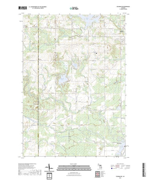 US Topo 7.5-minute map for Coleman NE MI – American Map Store