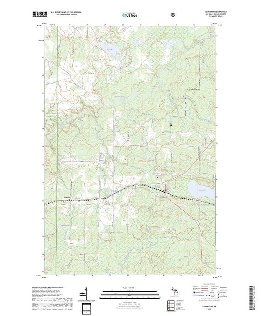 US Topo 7.5-minute map for Covington MI – American Map Store