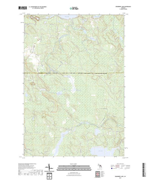 US Topo 7.5-minute map for Cranberry Lake MI – American Map Store