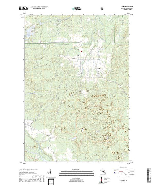 US Topo 7.5-minute map for Curran MI – American Map Store