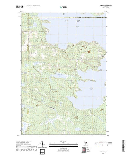 US Topo 7.5-minute map for Curtis West MI – American Map Store