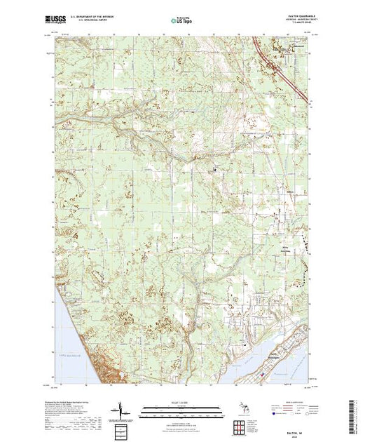 US Topo 7.5-minute map for Dalton MI – American Map Store
