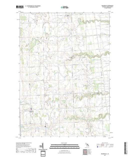 US Topo 7.5-minute map for Deckerville MI – American Map Store