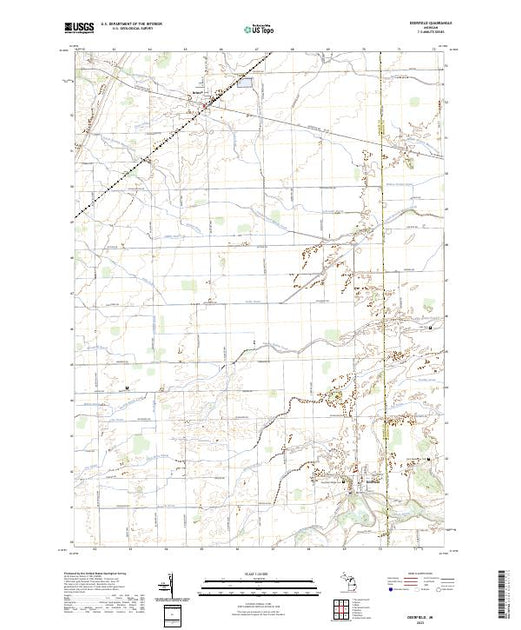 US Topo 7.5-minute map for Deerfield MI – American Map Store