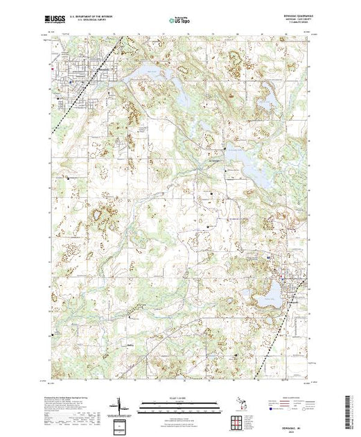 US Topo 7.5-minute map for Dowagiac MI – American Map Store