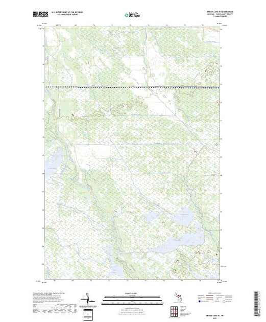 US Topo 7.5-minute map for Driggs Lake SE MI – American Map Store