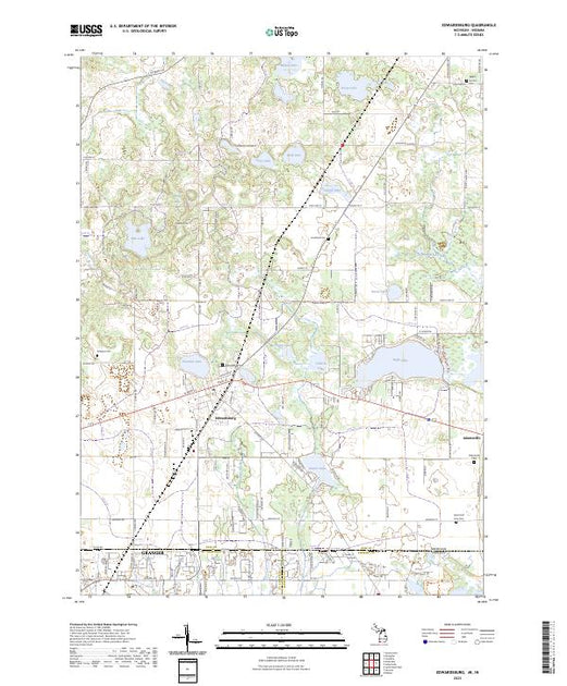 US Topo 7.5-minute map for Edwardsburg MIIN – American Map Store