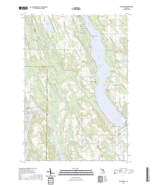 US Topo 7.5-minute map for Ellsworth MI – American Map Store