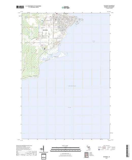 US Topo 7.5-minute map for Escanaba MI – American Map Store