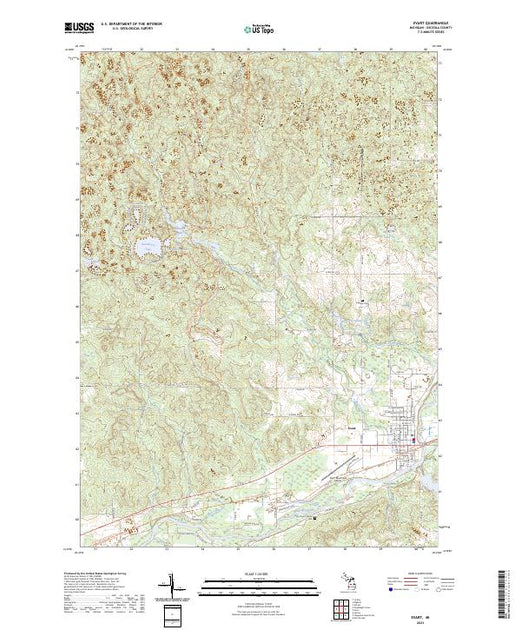 US Topo 7.5-minute map for Evart MI – American Map Store