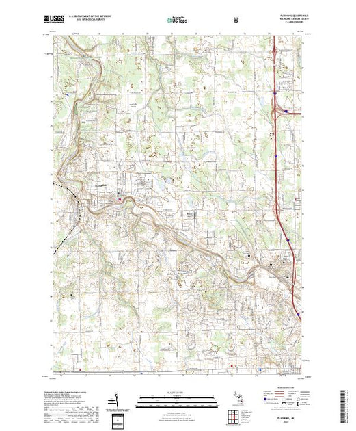 US Topo 7.5-minute map for Flushing MI – American Map Store