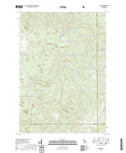 US Topo 7.5-minute map for Goodar MI – American Map Store