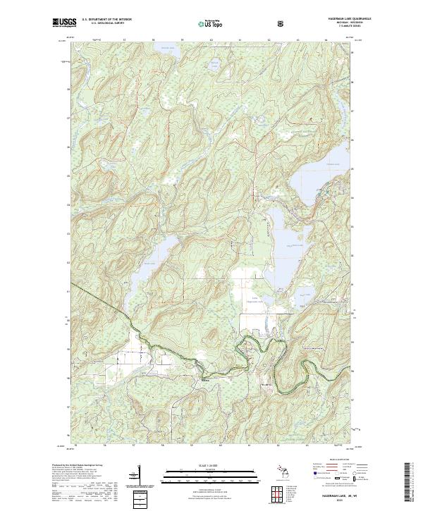 US Topo 7.5-minute map for Hagerman Lake MIWI – American Map Store