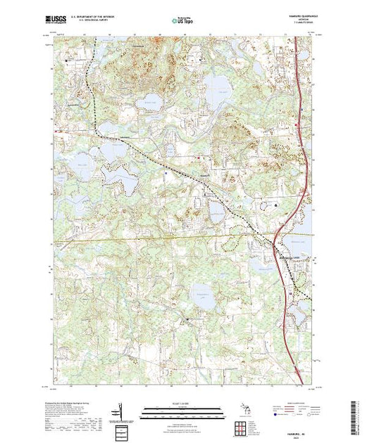 US Topo 7.5-minute map for Hamburg MI – American Map Store