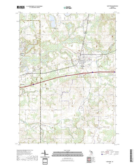 US Topo 7.5-minute map for Hartford MI – American Map Store