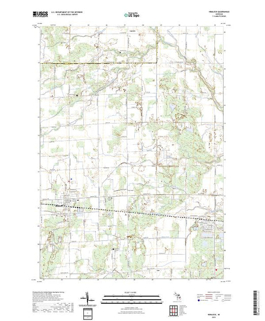 US Topo 7.5-minute map for Hemlock MI – American Map Store
