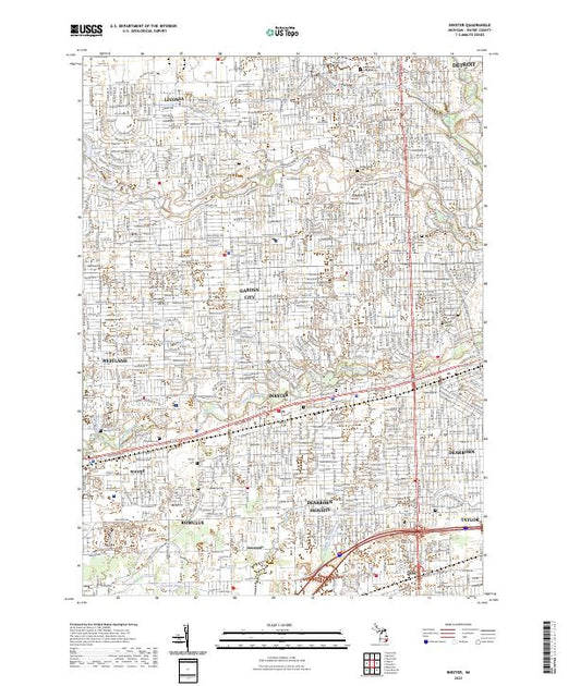 US Topo 7.5-minute map for Inkster MI – American Map Store