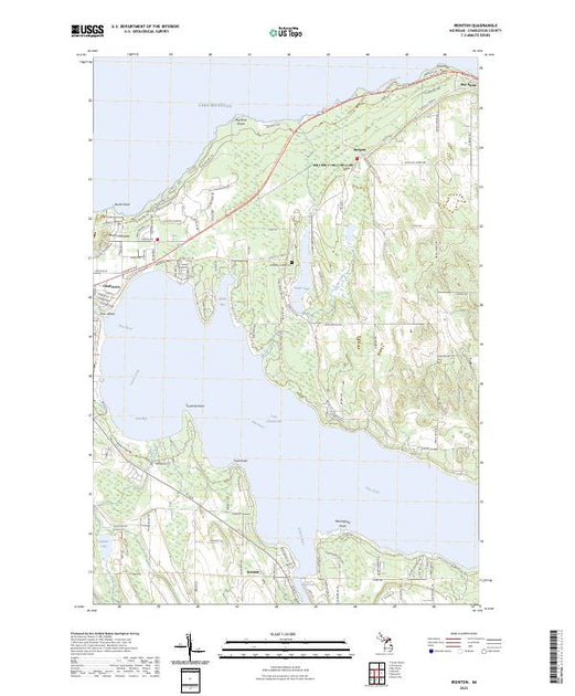 US Topo 7.5-minute map for Ironton MI – American Map Store