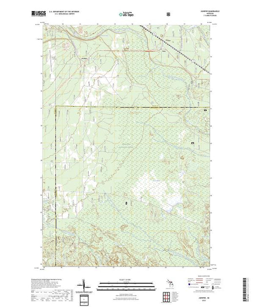 US Topo 7.5-minute map for Juniper MI – American Map Store