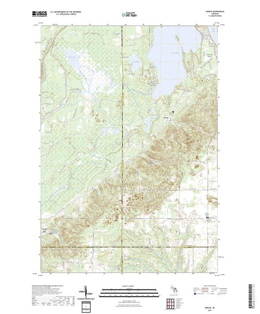 US Topo 7.5-minute map for Karlin MI – American Map Store