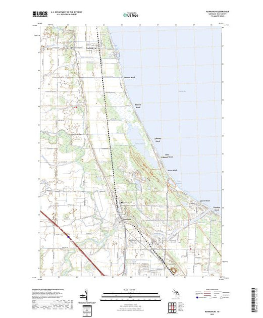 US Topo 7.5-minute map for Kawkawlin MI – American Map Store