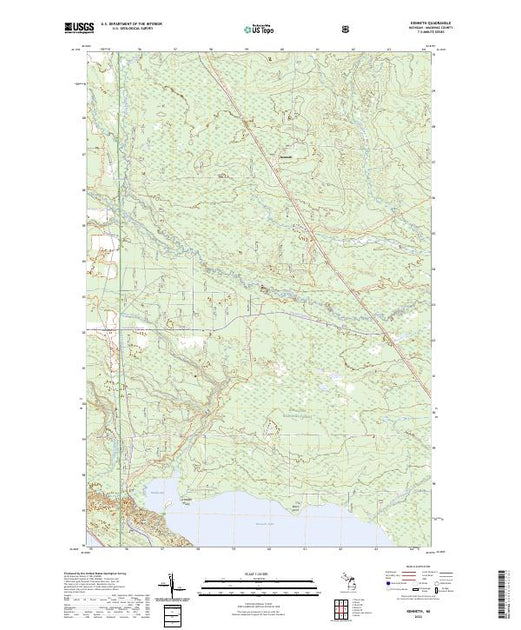 US Topo 7.5-minute map for Kenneth MI – American Map Store