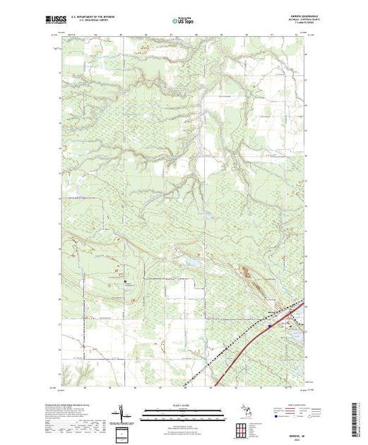 US Topo 7.5-minute map for Kinross MI – American Map Store