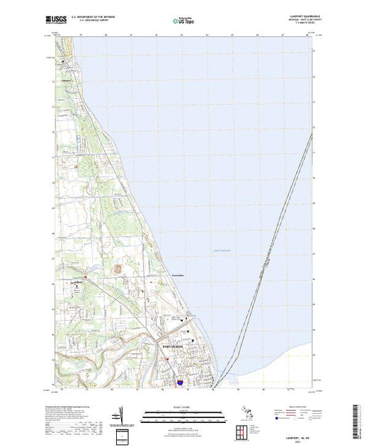 US Topo 7.5-minute map for Lakeport MION – American Map Store