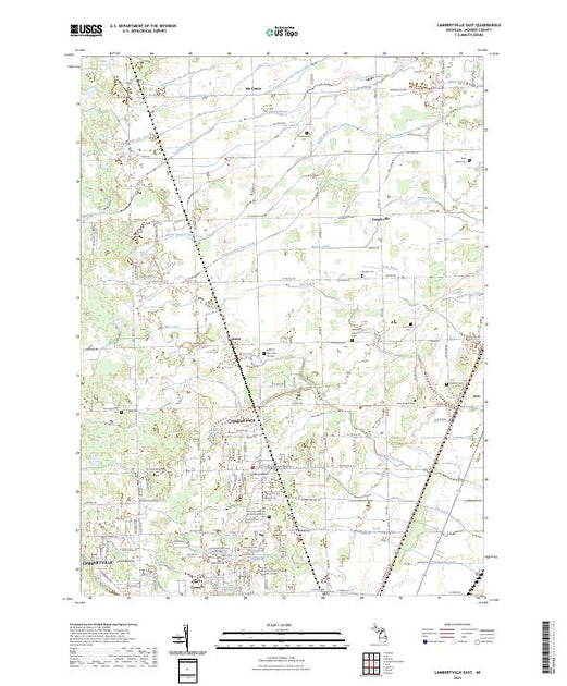 US Topo 7.5-minute map for Lambertville East MI – American Map Store