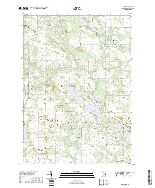 US Topo 7.5-minute map for Langston MI – American Map Store