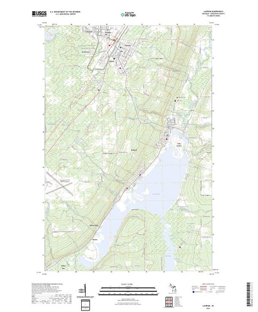 US Topo 7.5-minute map for Laurium MI – American Map Store