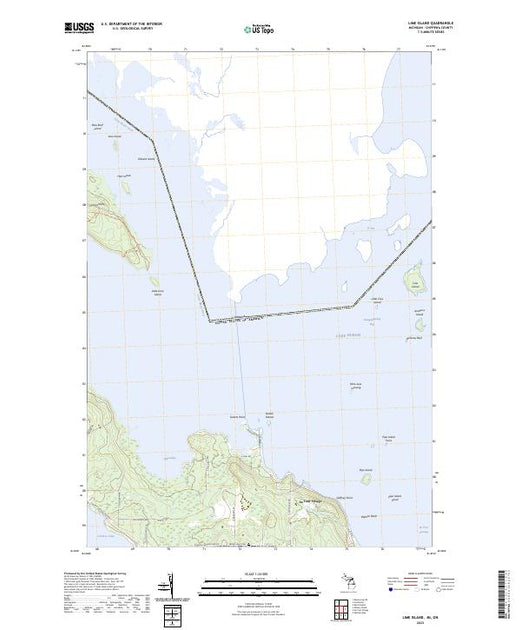 US Topo 7.5-minute map for Lime Island MION – American Map Store