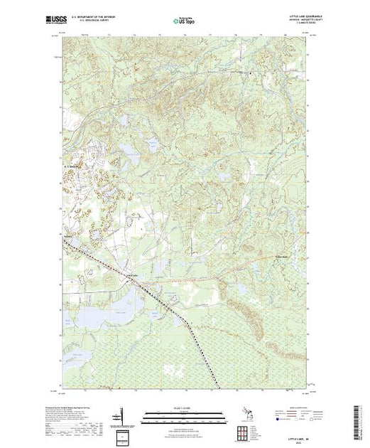 US Topo 7.5-minute map for Little Lake MI – American Map Store
