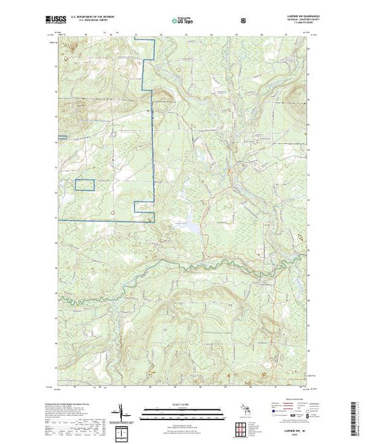 US Topo 7.5-minute map for Luzerne NW MI – American Map Store