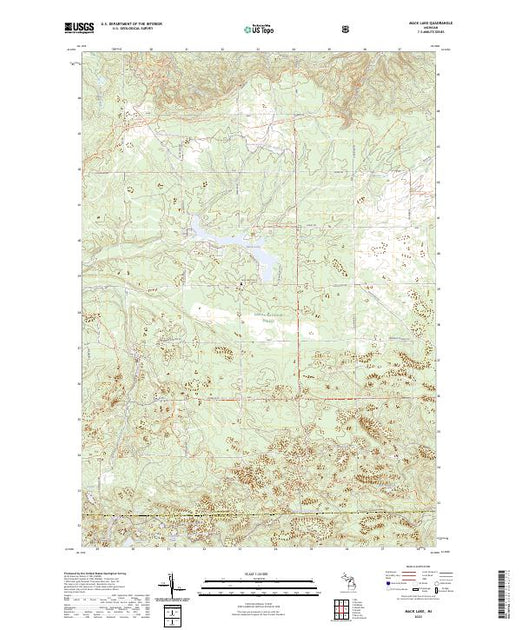 US Topo 7.5-minute map for Mack Lake MI – American Map Store