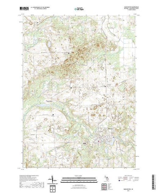 US Topo 7.5-minute map for Manchester MI – American Map Store